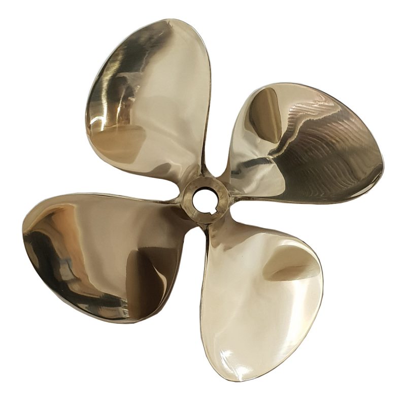 Austral Computhrust 4 Blade Cupped Polished Bronze Props Left Hand